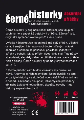 MINDOK HRA Černé historky - ABSURDNÍ *SPOLEČENSKÉ HRY* mn153
