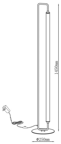 LED Stojací lampa FELICJA LED/24W/230V 4000K černá