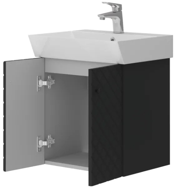 Kingsbath / Lavedo Tessera Black 60 koupelnová skříňka s umyvadlem