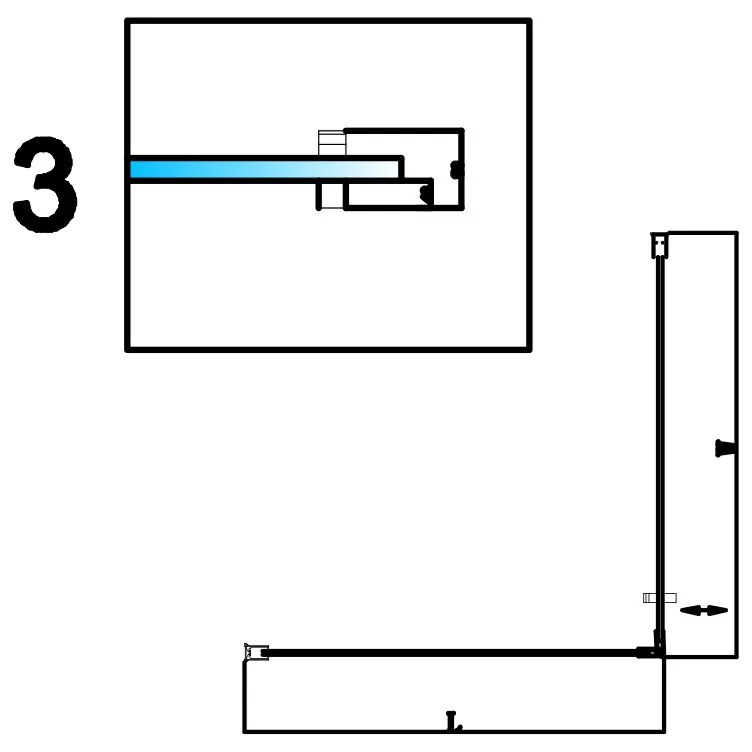 BPS-koupelny Čtvercový sprchový kout HYD-SK13 80x80 černá/transparent