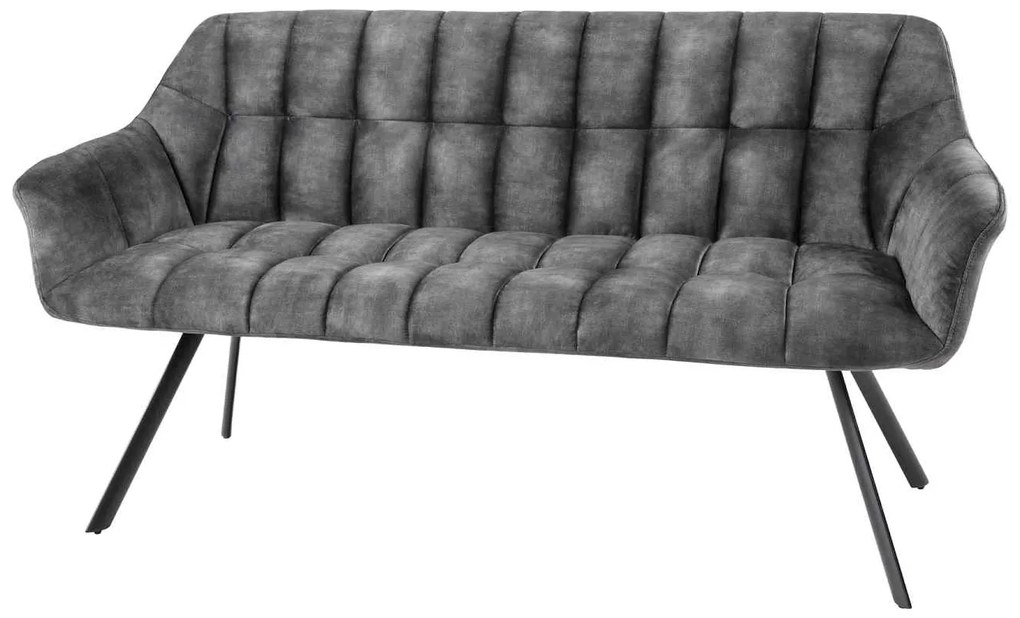 Designová lavice Vallerina 165 cm šedý samet