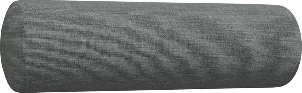 3dílná sedací souprava s polštáři tmavě šedá textil 3278304