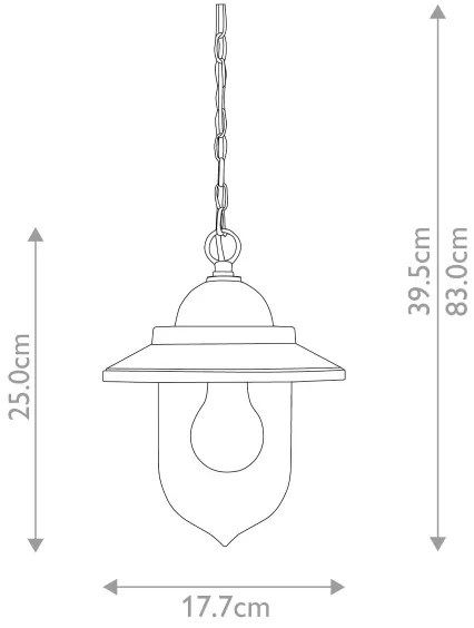Elstead FE-ALLIER-P-WW - Lustr na řetězu ALLIER 1xE27/60W/230V dub