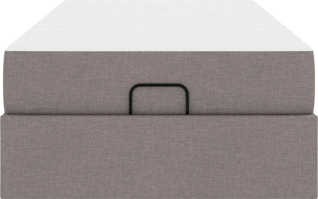 Rám postele s matrací 2 ks Taupe textil 3399463