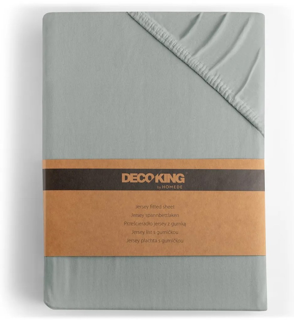 DecoKing Bavlněné jersey prostěradlo Amber šedé Deco king Rozměr prostěradlo DecoKing: 80-90x200 cm 30cm