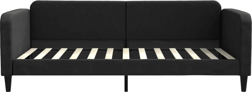 Válenda s přistýlkou a zásuvkami černá 100 x 200 cm textil 3196859