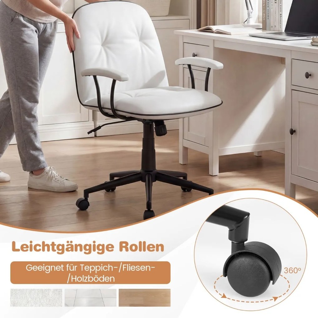 Costway Kancelářská židle ergonomická psací židle z umělé kůže