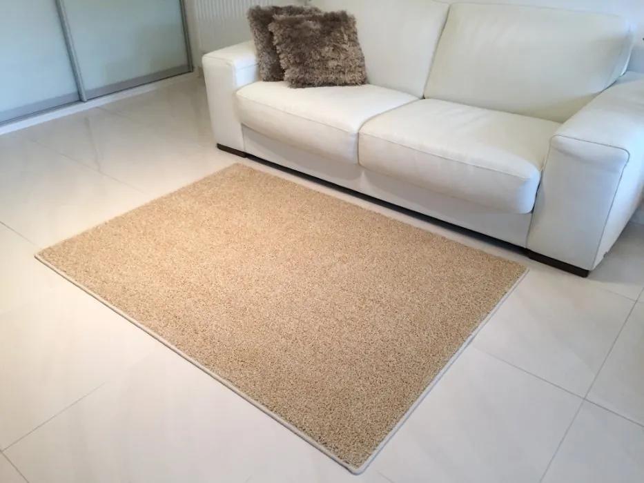 Kusový koberec Color Shaggy béžový 1 m2 bez obšití