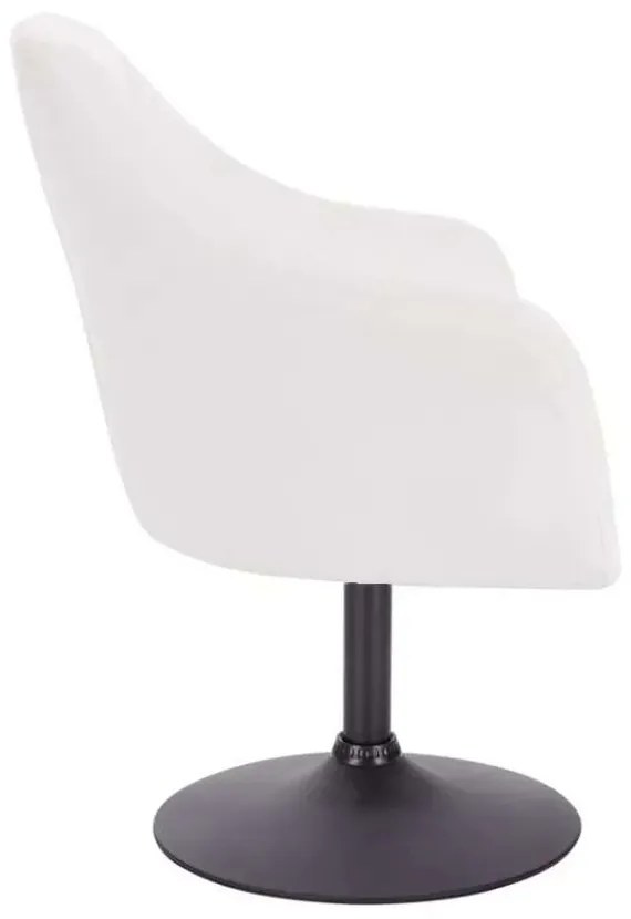 LuxuryForm DESIGN Otočné křeslo ANDORA na černém talíři - bílé