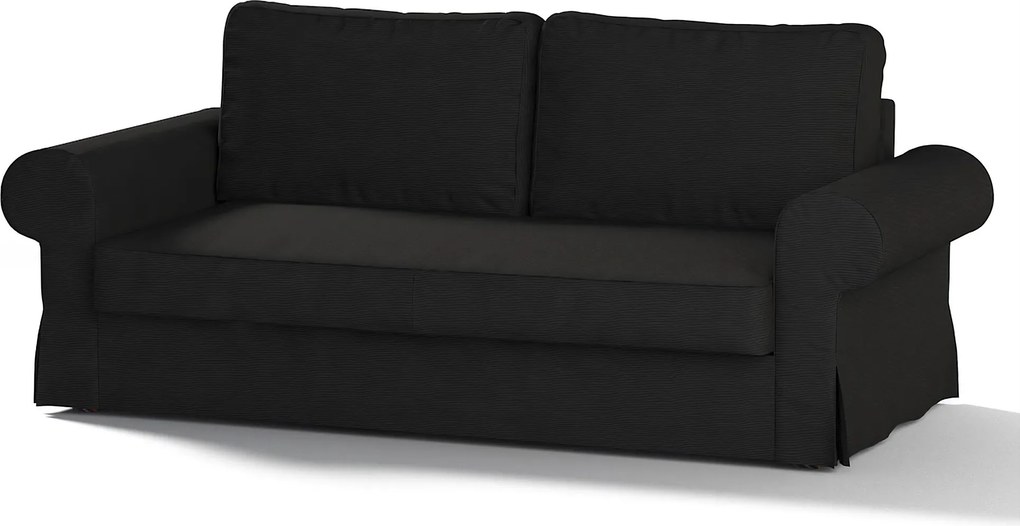 Potah na pohovku IKEA Backabro, 3-místná, rozkládací barva černá látka pletený vzor