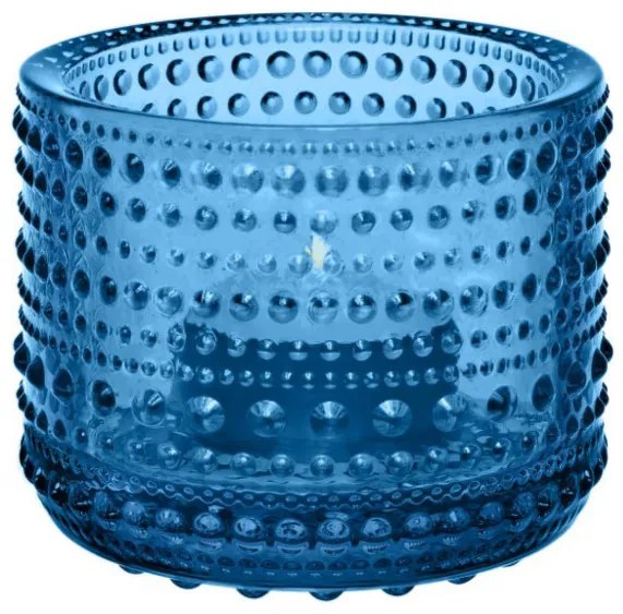 Iittala Svícen na čajovou svíčku Kastehelmi, turquoise