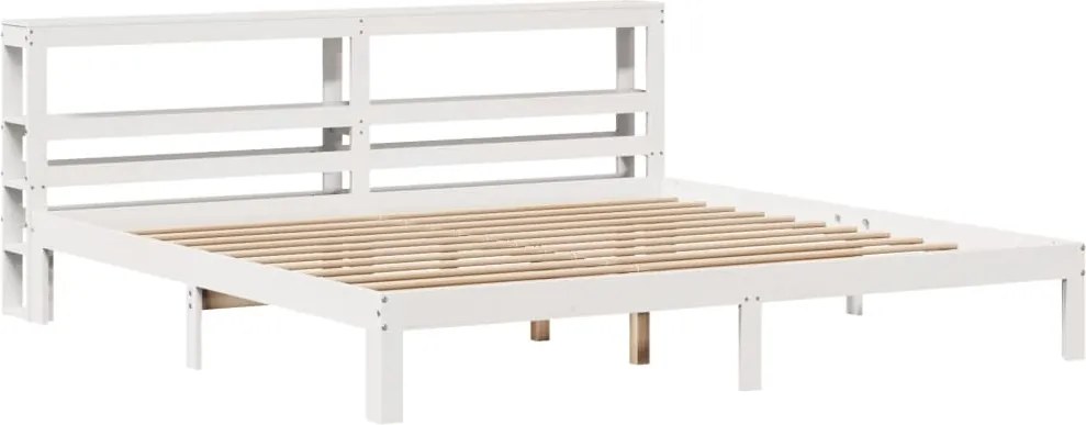 Rám postele s čelem bez matrace bílý 200x200 cm 3306056