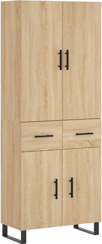 Skříň highboard dub sonoma 69,5 x 34 x 180 cm kompozitní dřevo 3198172