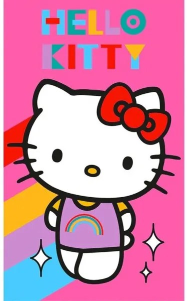 Carbotex Dětský froté ručník Hello Kitty Rainbow 30x50 cm
