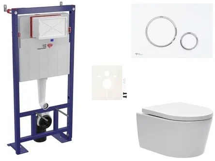 Cenově zvýhodněný závěsný WC set SAT do lehkých stěn / předstěnová montáž+ WC SAT Brevis SIKOSSBR76