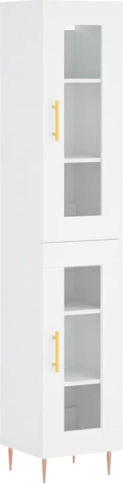 Skříň highboard bílá 34,5 x 34 x 180 cm kompozitní dřevo 3199417