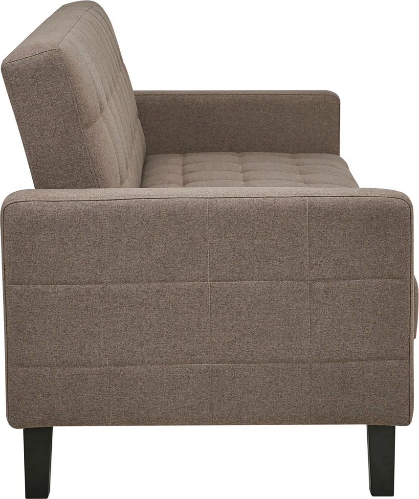 House Nordic Rozkládací pohovka s úložným prostorem MILTON hnědá 204 cm