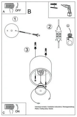 Stropní svítidlo SOLLUX Orbis 1 GU10 1x40W bez zdroje SL.0016 černá