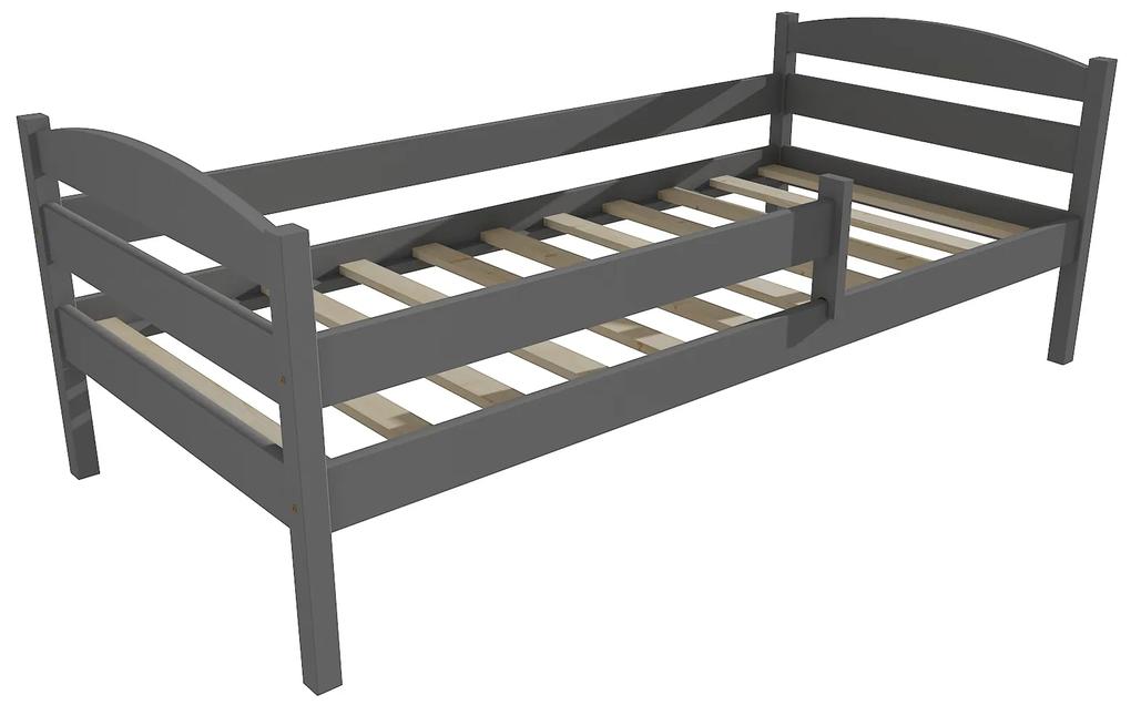 Vomaks Dětská postel DP 017 se zábranou Rozměr: 80 x 180 cm, Barva: surové dřevo