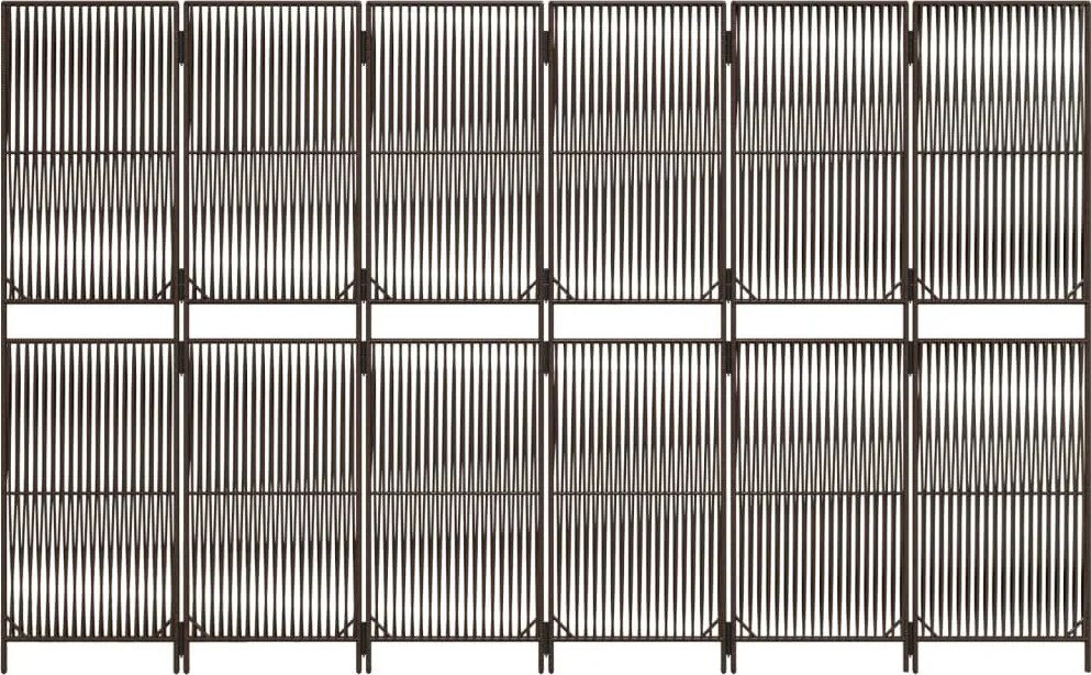 vidaXL Dělicí stěna 6 panelů polyratan [365386] Barva: Černá