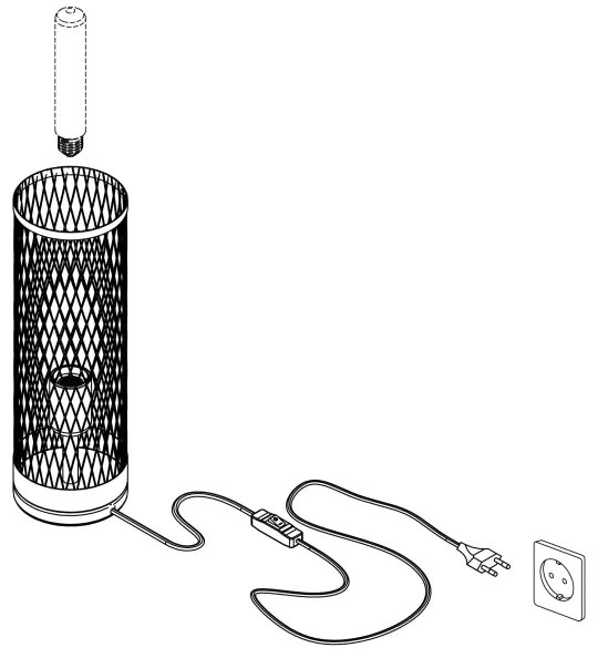 Eglo 43536 - Stolní lampa REDCLIFFE 1xE27/40W/230V