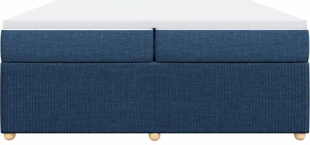 Box spring postel s matrací modrá 200x200 cm textil 3285601