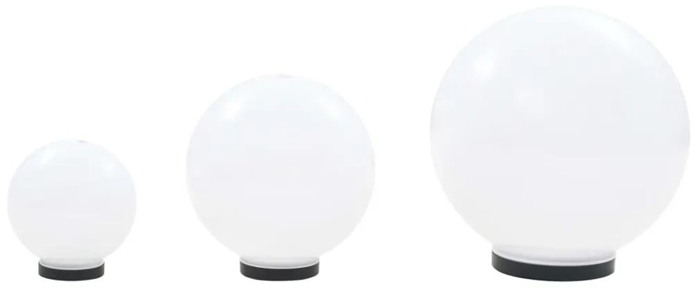 vidaXL Kulovitá LED lampa sada 3 kusů koule 20/30/40 cm PMMA