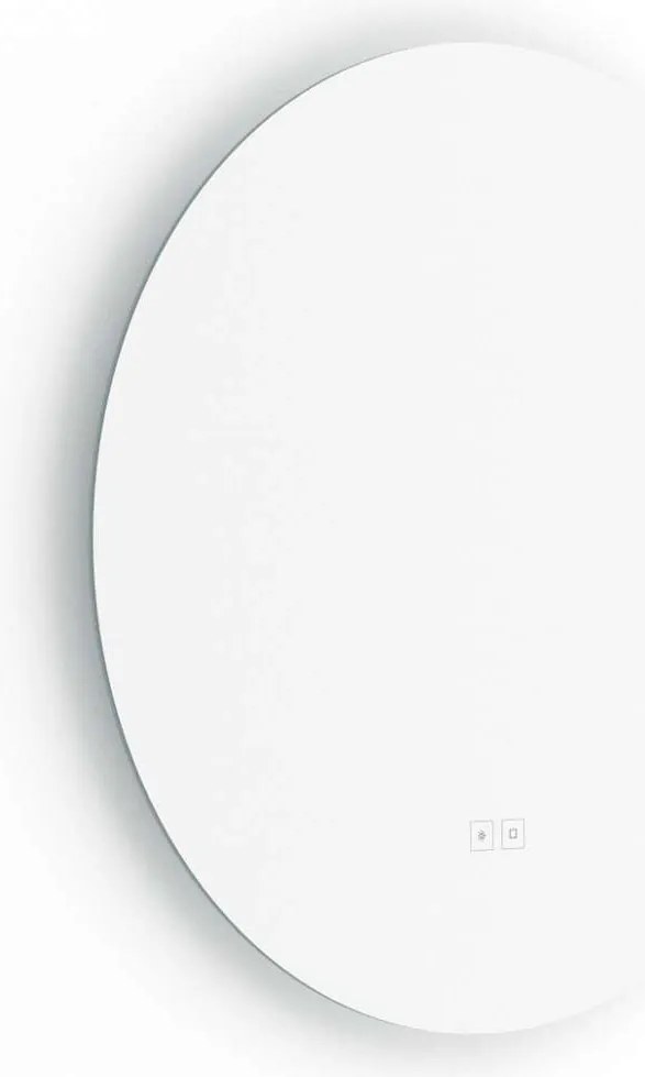 Nimco - Zrcadlo s LED osvětlením, průměr 60 cm, dvěma dotykovými senzory, hliník ZP 51000RVX