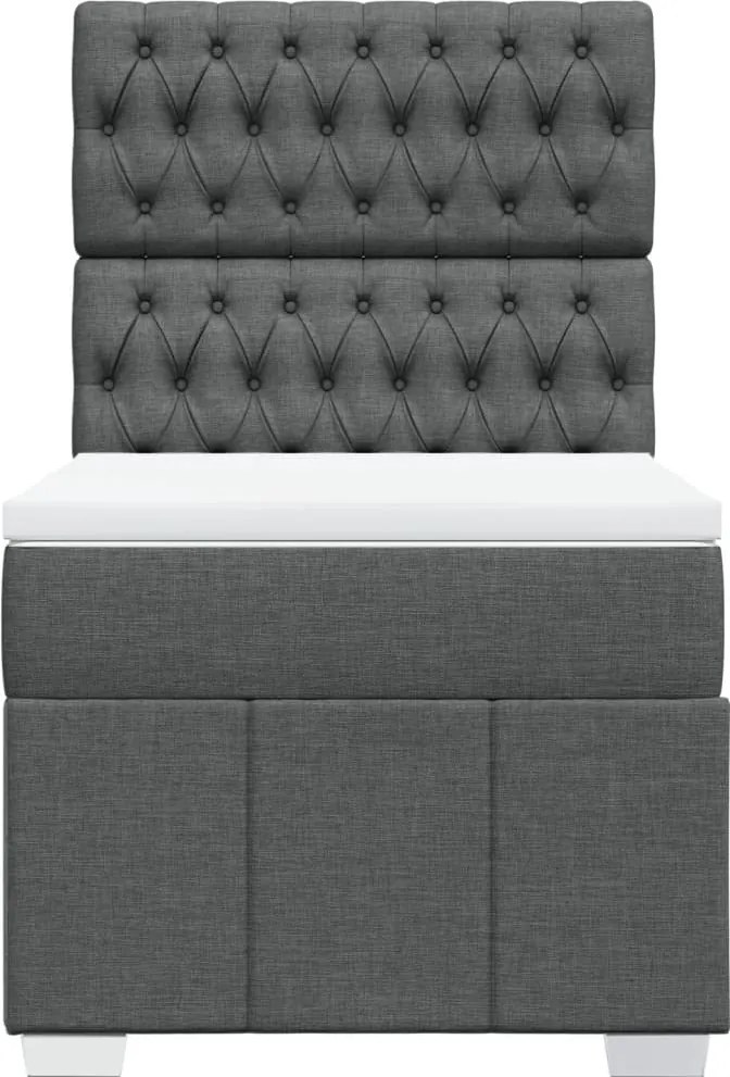 Box spring postel s matrací tmavě šedá 90x190 cm textil 3291531