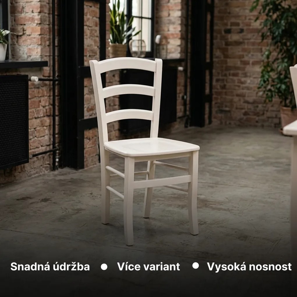 Stima Židle PAYSANE COLOR s masivním sedákem černá (lak)