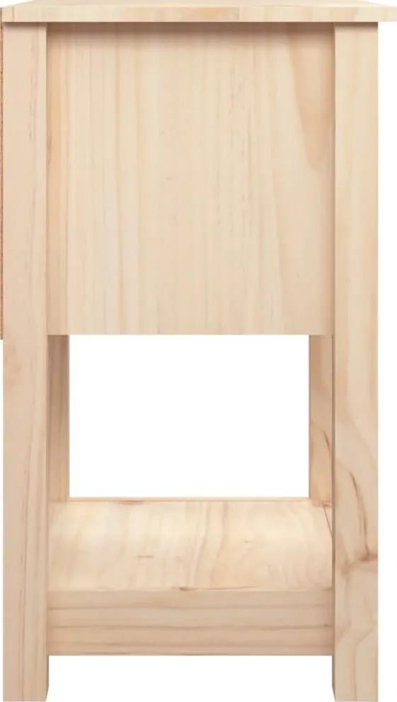 vidaXL Noční stolky 2 ks 40 x 35 x 61,5 cm masivní borové dřevo [821730] Barva: Černá