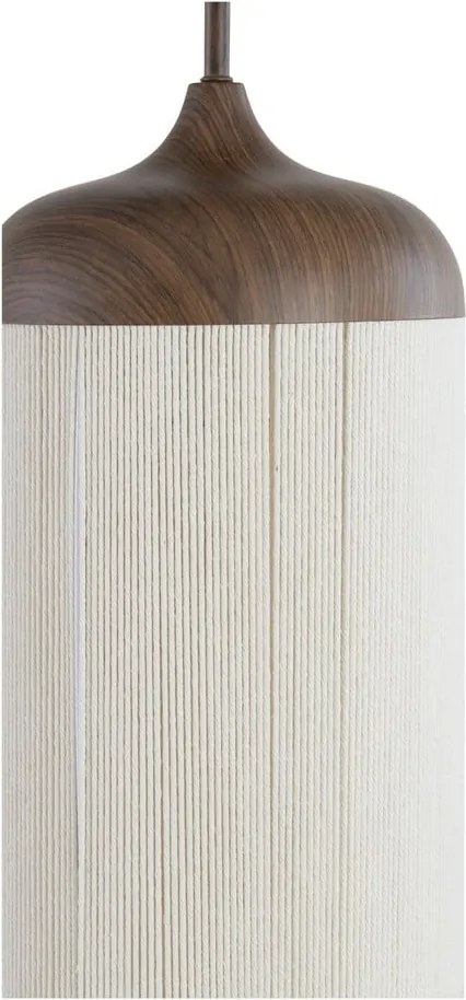 Tmavě hnědé závěsné svítidlo s textilním stínidlem ø 22 cm Dania – Light & Living