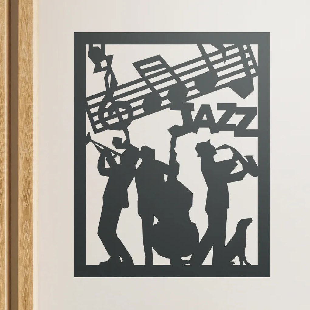 Živá Zeď Samolepka na zeď Jazzová kapela