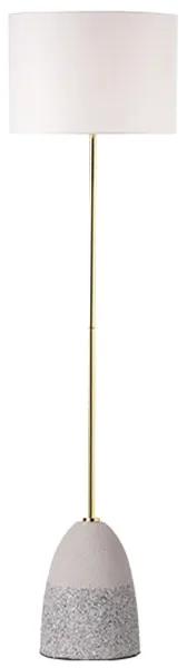 Stojací lampa | Ø45cm, šedý štěrk + lesklá zlatá | Aca Lighting (V370981FGBW)