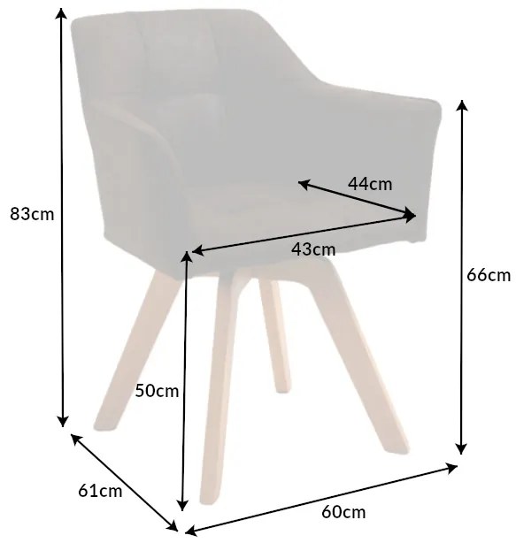 Designová otočná židle Galileo antik hnědá