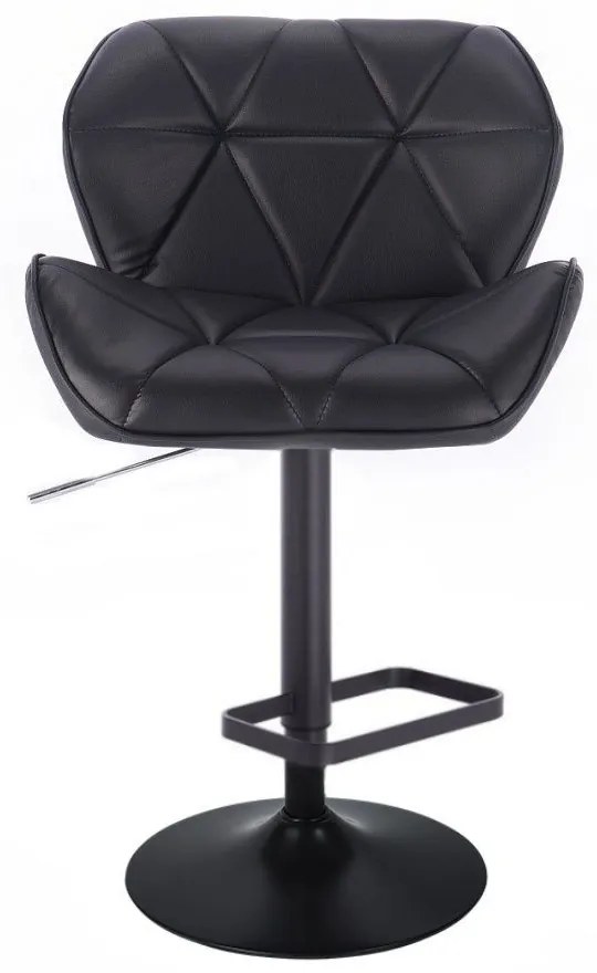 LuxuryForm DESIGN Barová židle MILANO na černé kulaté podstavě - černá