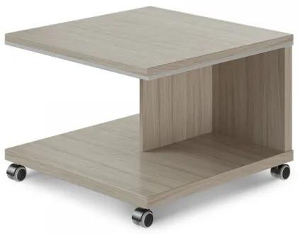 Konferenční stolek mobilní TopOffice 70 x 70 cm / Driftwood