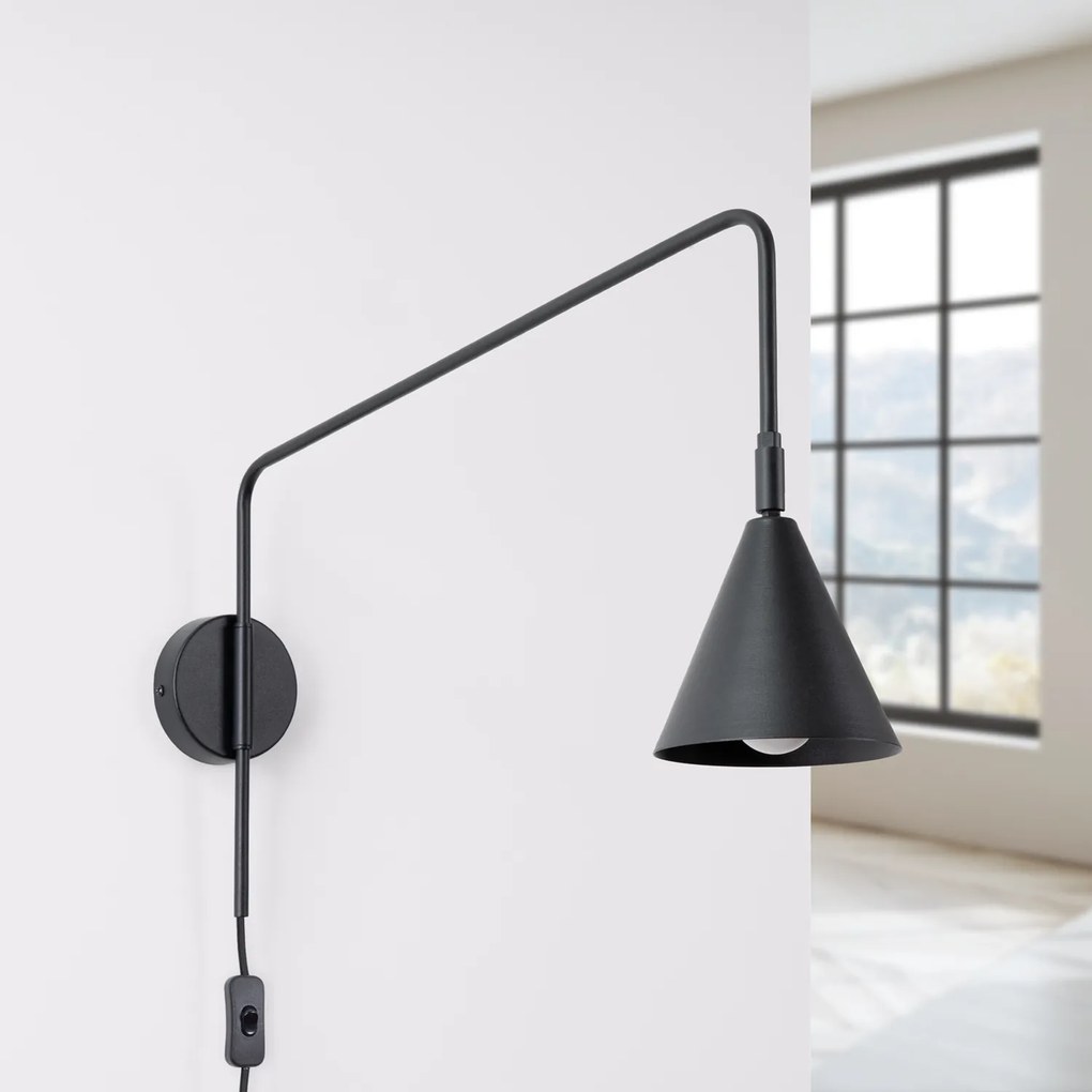 Sollux Lighting Nástěnné svítidlo NOX černé