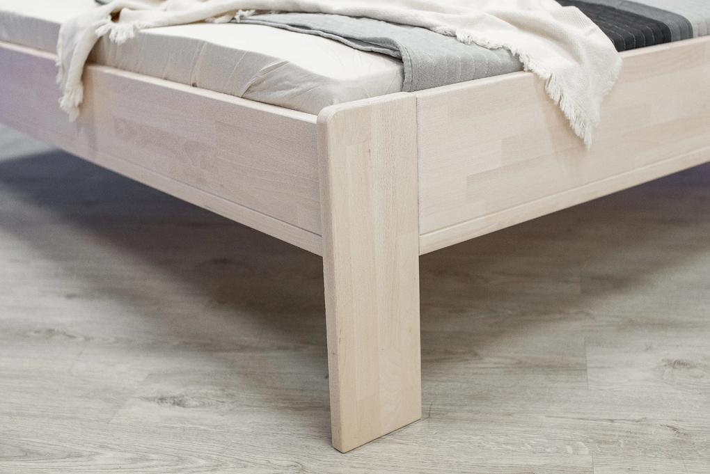 Masivní postel ALEXIA - Solwo Design Dřevo a odstín oleje: BUK Cink - Olej odstín BO104, Rozměr spací plochy: 140x200