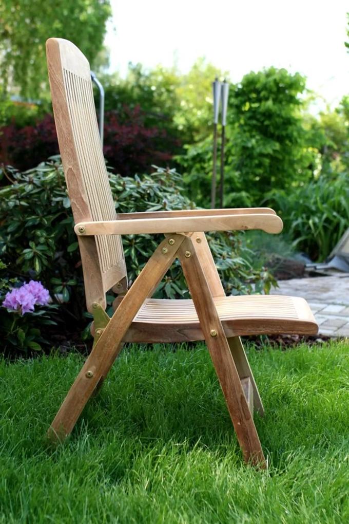 TEXIM America I. polohovací dřevěná židle teak