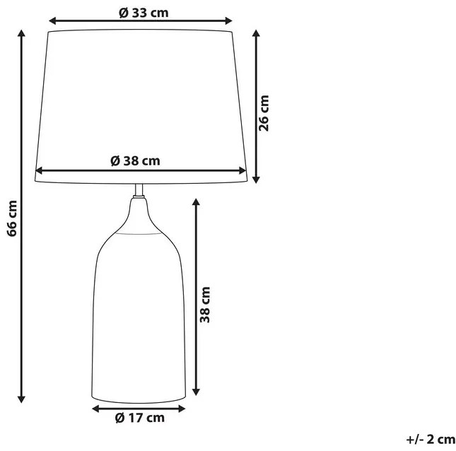 Keramická stolní lampa modrá GEORGINA Beliani