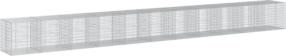 Gabionový koš s víkem 1 100 x 100 x 100 cm pozinkované železo 3295210