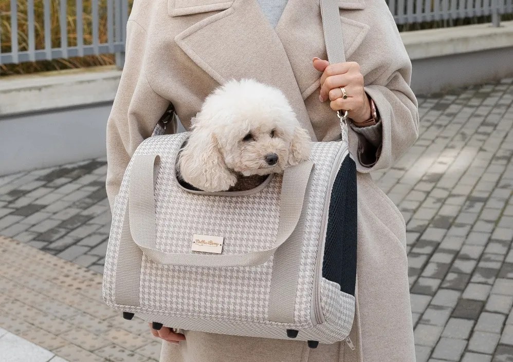 Muffin&Berry Cestovní taška pro psy Claire písková Velikost: S