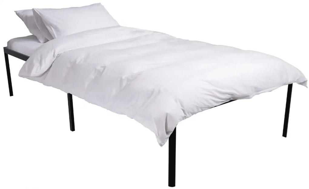 Kovová Postel Hamlin - 200 x 100, v 41 cm - Černá