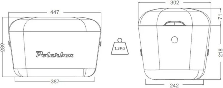 Chladicí box v petrolejové barvě 20 l Classic – Polarbox