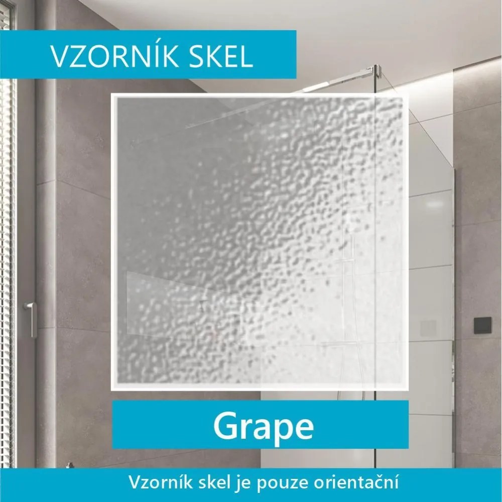 Mereo Sprchový kout, Kora, čtverec, bílý ALU, sklo Grape 800 x 800 mm
