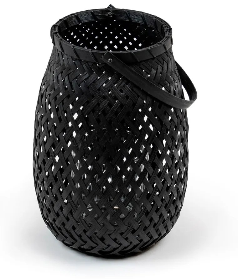 Černá bambusová lucerna Compactor Bamboo Lantern, ⌀ 18 cm