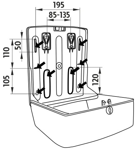 Nimco Zásobník na papírové ručníky skládané HP 9580-04