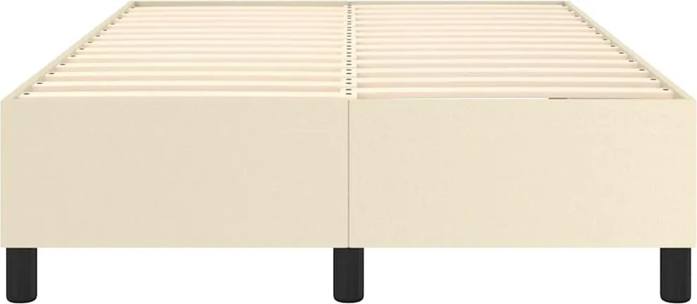 Rám postele s boxspringem krémový 120x200 cm umělá kůže 3121037