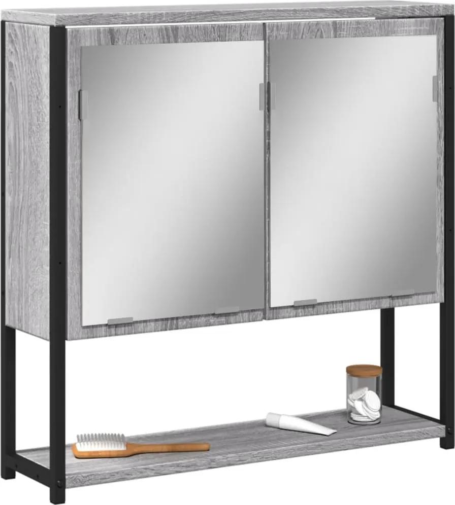 vidaXL Koupelnová skříňka se zrcadlem 60x16x60 cm kompozit [842424] Barva: dub sonoma